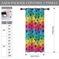Animal Paw Prints Rainbow Pattern Blackout Curtains,Triple Weaved ...