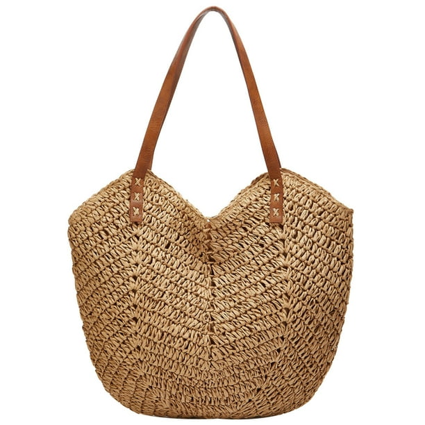 Summer Casual Straw Tote Bag Large Capacity Woman Woven Shoulder ...