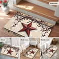 2x3 Ft Entryway Area Rug, Red Texas Star Rustic Kitchen Rug Runner ...