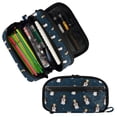 Black King Charles Dog Pattern PVC Pencil Case Water-Repellent Clear ...