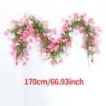 Artificial Morning Glories Garland With Eucalyptus Leaves, Multicolor ...