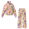 Xoenoiee Colorful Tulip Flower Print Sweatsuit Tracksuit Womens 2 Piece ...