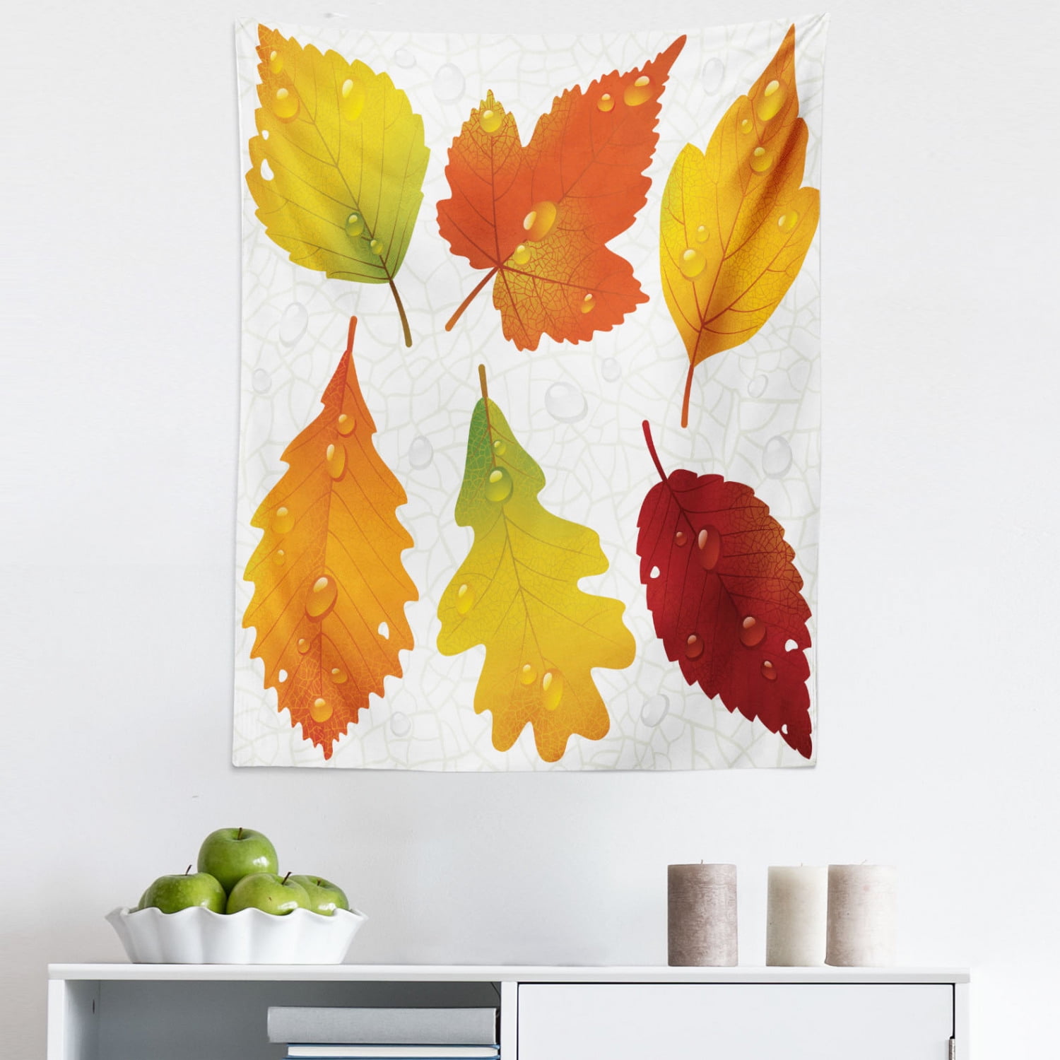 Fall Tapestry, Realistic Illustration of Dried Seasonal Foliage with ...