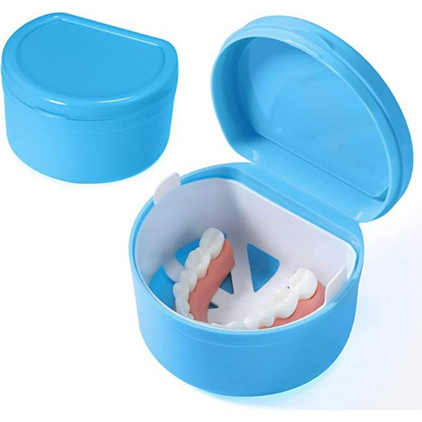 SHAR D-shaped retainer set (blue, excluding dentures), denture box with ...