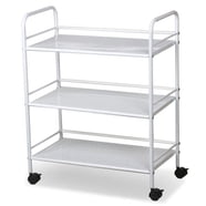 Ameriwood Home Marshall 3 Shelf Metal Rolling Utility Cart, Teal ...