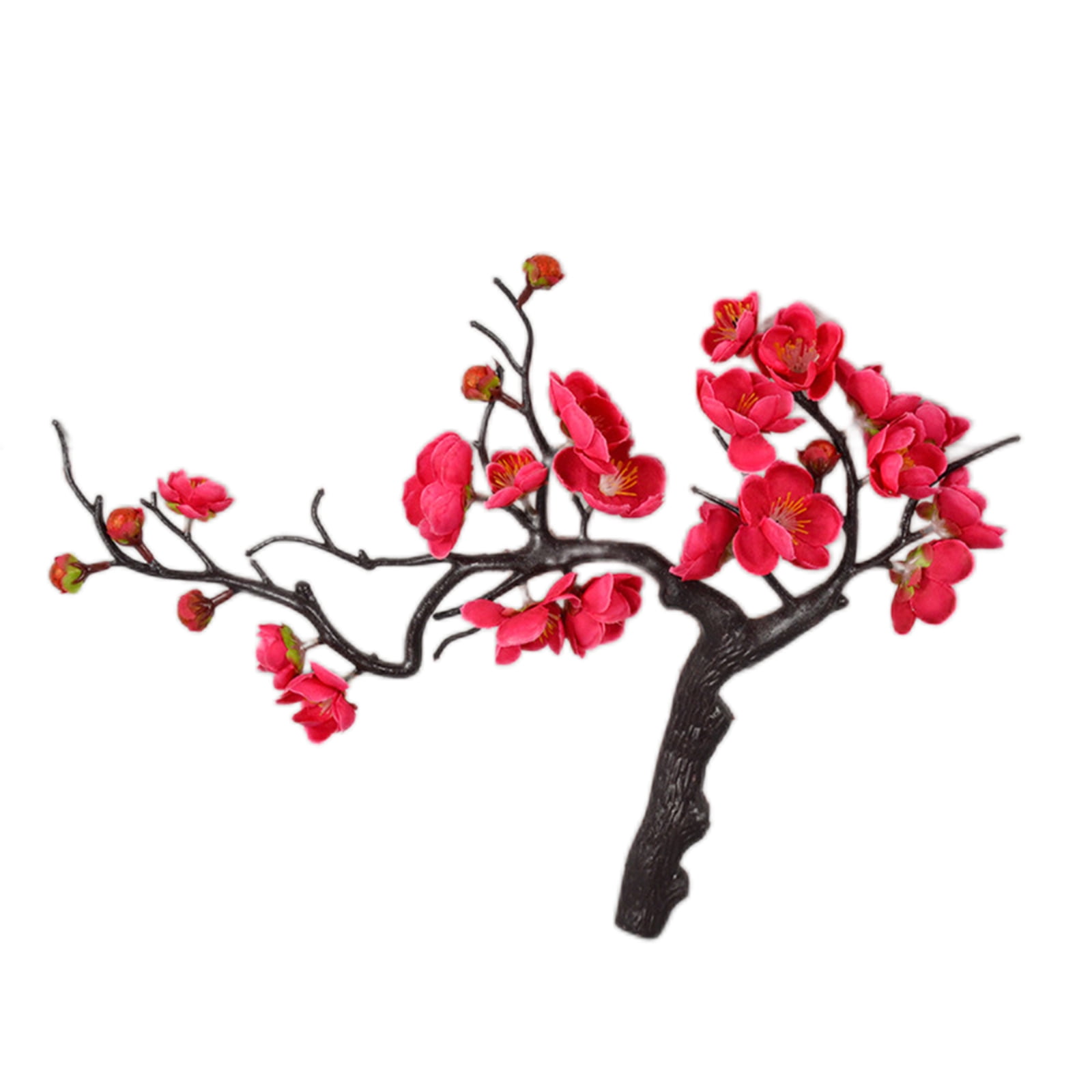 Artificial Plum Flower Fake Sakura Tree Branches DIY Living Room With ...