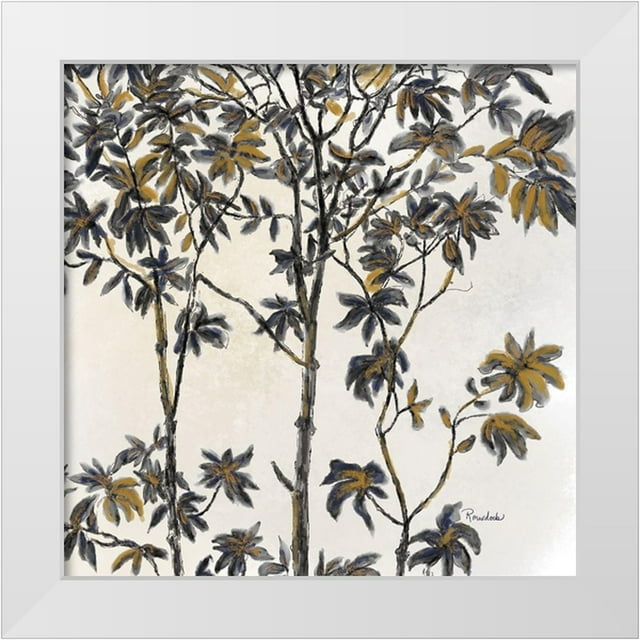 Murdock, Ramona 26x26 White Modern Wood Framed Museum Art Print Titled - Leafy Treetop II ...