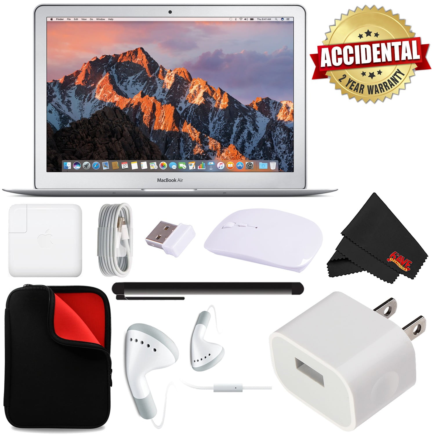 Apple 13.3" MacBook Air 256GB SSD (MQD42LL/A) + Bundle with Univetsal ...