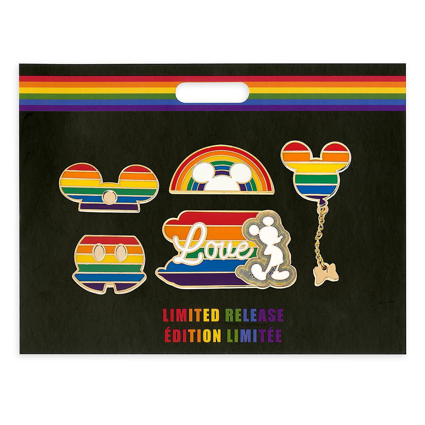 Disney Parks Rainbow Collection Mickey Mouse 2020 Love Pin Set Limited ...
