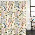 54x78 Inch Shower Curtain Decorative Tennis Rackets Bathtub Bath ...