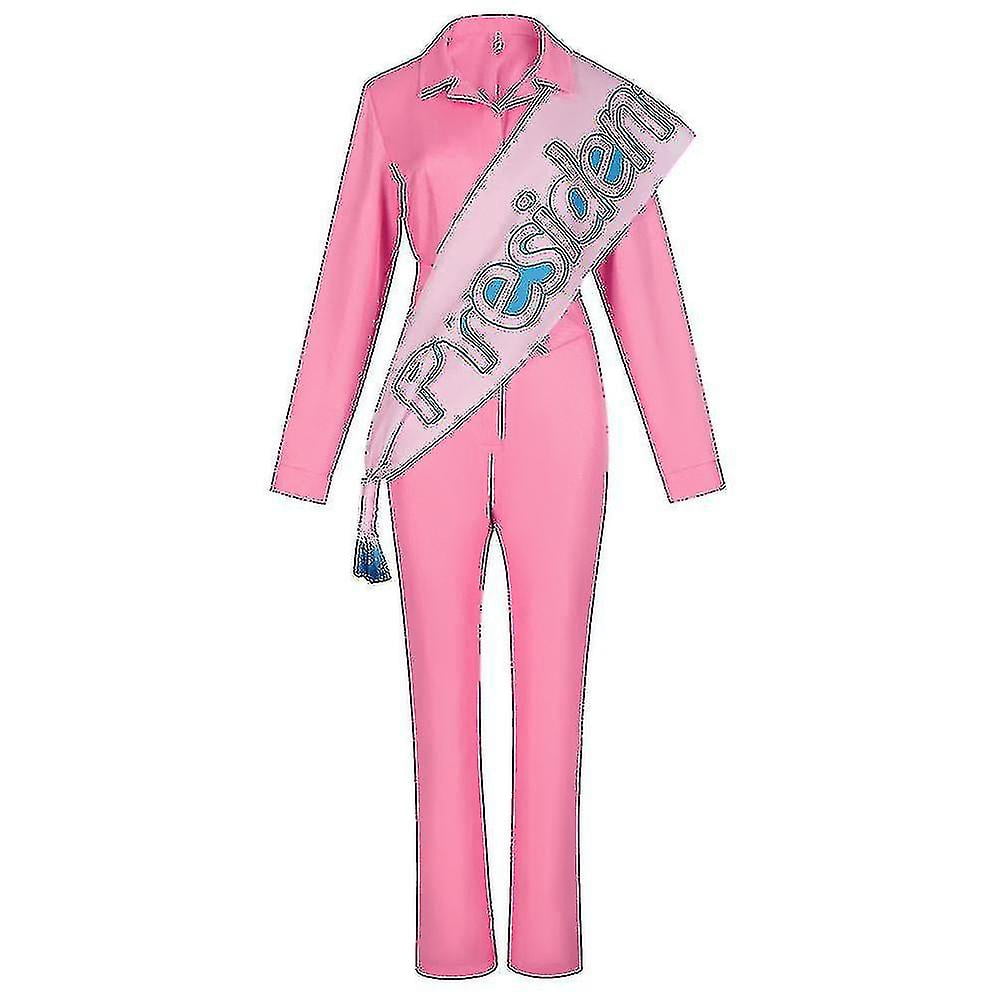 Adulto Barbie Pink Power Mono con faja Orgulloso de ser disfraz de ...