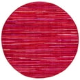 SAFAVIEH Rag Fergal Striped Cotton Area Rug, Red/Multi, 2' x 3 ...