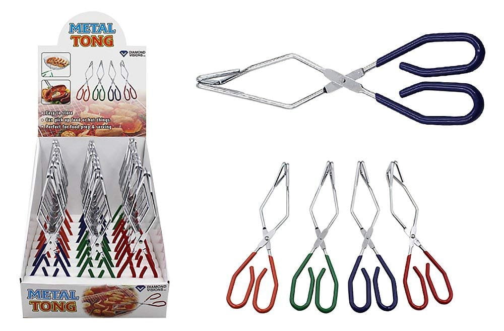 Diamond Visions 11-1538 Metal Food Tong Set of 4 in Assorted Colors 4 ...