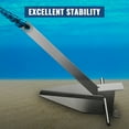 VEVOR 13 lb Fluke Style Boat Anchor Kit, Galvanized Steel, Rope, Chain ...