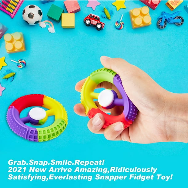 TRKIYQC Fidget Sensory Toys Silicona Rotating Spinner Grip Ring Stress ...