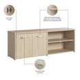 Bowery Hill Modern Low Storage Cabinet with Doors and Shelves - Walmart.com