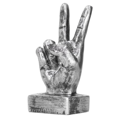 Resin Finger Sculpture, Environmentally Office Finger Sign Sculpture ...