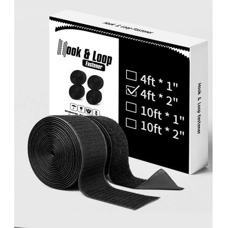 Art3d 4ft x 2 in. Hook and Loop Rolls Sticky Back, Double-Sided command ...