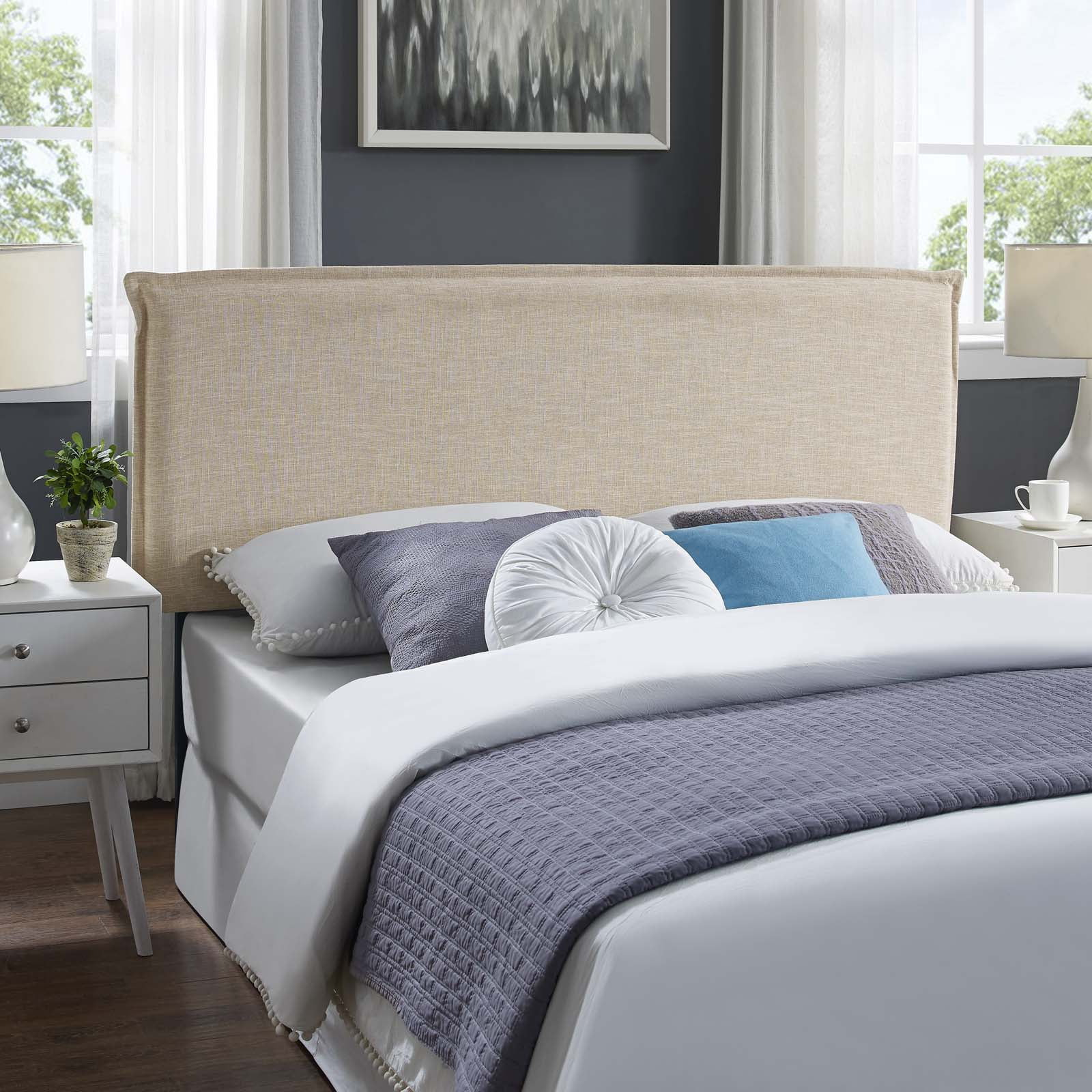 Camille Queen Upholstered Fabric Headboard-MOD-5407 - Walmart.com