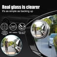 2 Pcs Car Blind Spot Mirrors Round Rear View Mirrors Frameless HD Glass ...