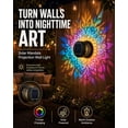 Solar Mandala Projection Wall Light Outdoor, 7 Color Changing IP65 ...