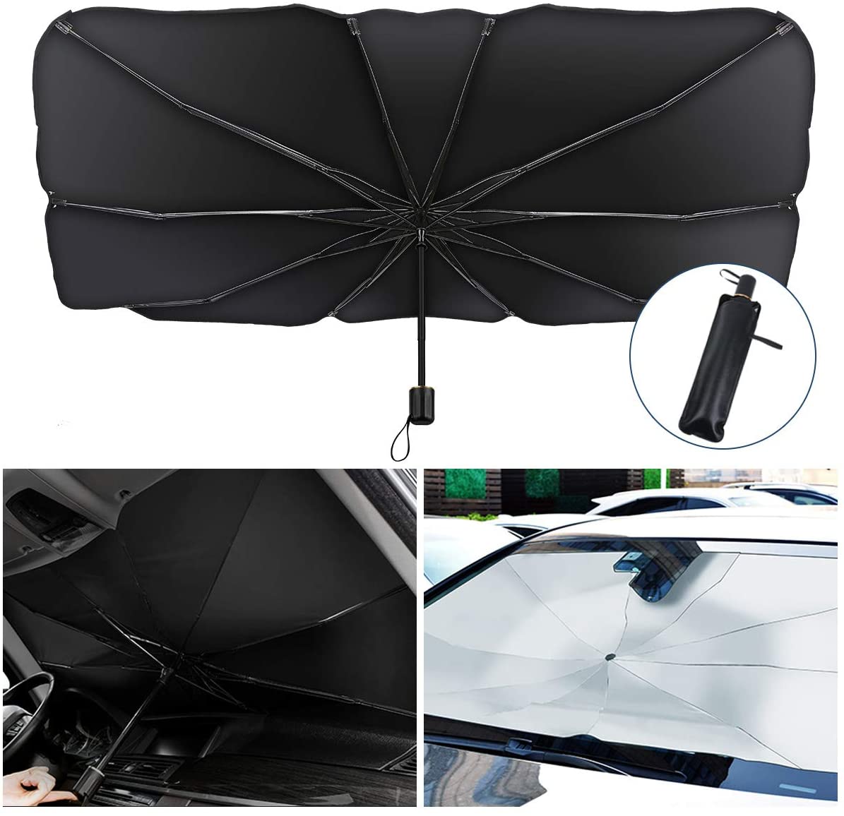 Car Sunshade, Foldable Car Front Windshield Sun Shade, Car Sunshade ...