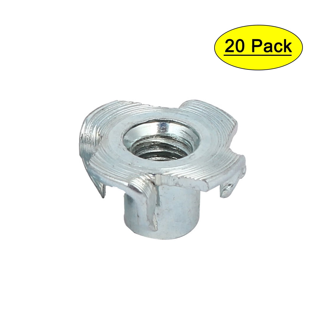 5/16'' Thread Dia 12mm Height 4 Prongs Full Threaded T-Nut Tee Nuts ...