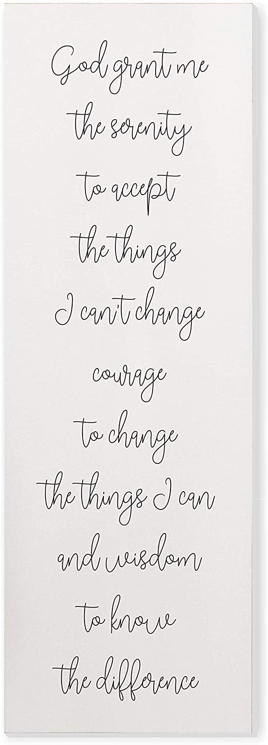 Serenity Prayer Script Rustic Wood Farmhouse Wall Sign 12x36 - Walmart.com