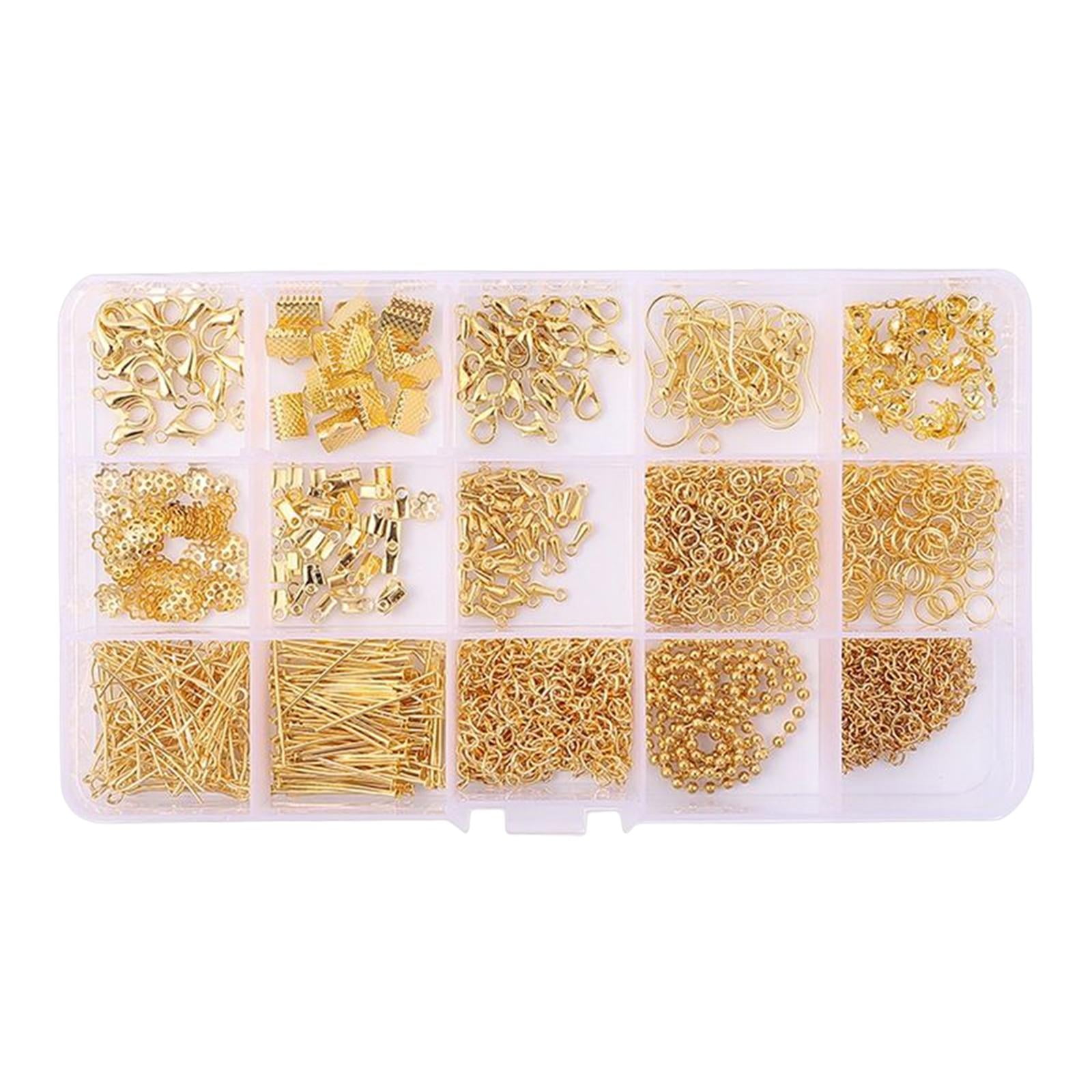 Metal Earring Making Supplies Set DIY Jewelry Crafting Open Jump Rings ...