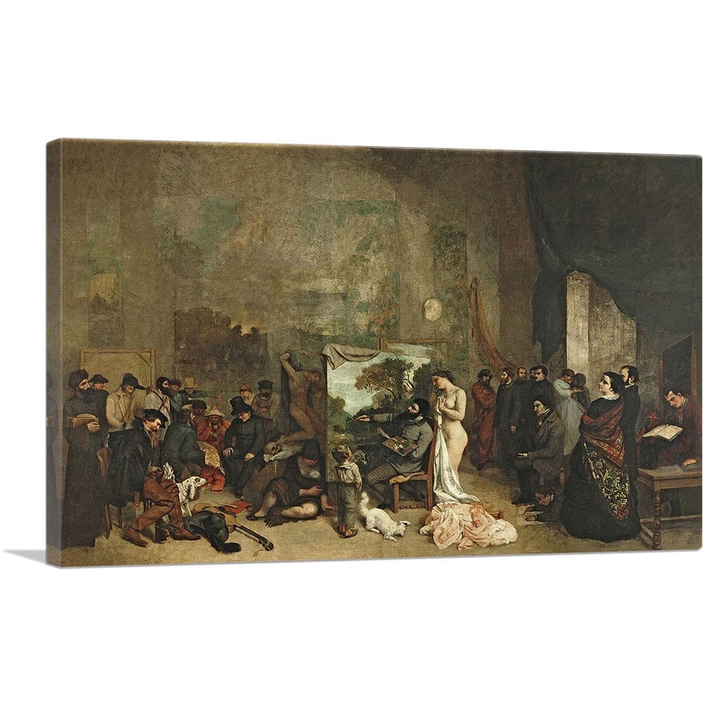 ARTCANVAS The Studio Of The Painter a Real Allegory 1855 Canvas Art ...
