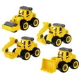 4 in 1 Construction Vehicles Truck Toys Set Take Apart Educational ...