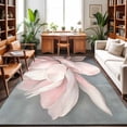Area Rug 5x7ft Watercolors Pink Flowers Washable Area Rugs for Living ...