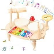 KidKraft Lil' Symphony Wooden Play Guitar, Kids Musical Instrument Toy ...