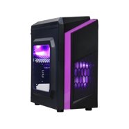 DIYPC Dragon-R-4LED Black USB3.0 Steel /Tempered Glass ATX Mid Tower ...