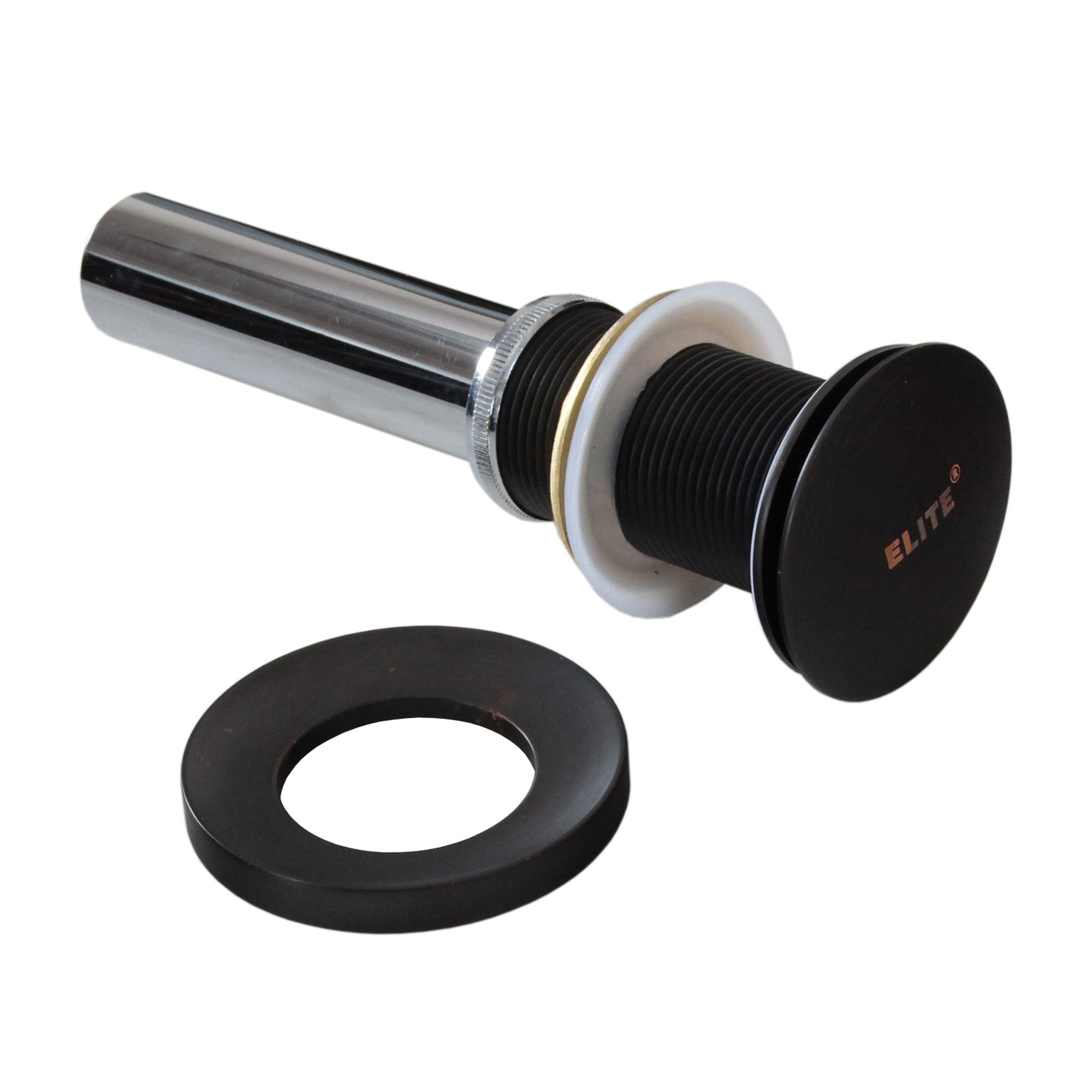 Elite Oil Rubbed Bronze Pop-up Drain and Mounting Ring - P01008ORB ...