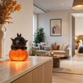 AZXY Halloween Decorations, Light Up Bat Creature Pumpkin Figurines ...