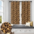 Black and Brown Leopard Print Blackout Curtains,Triple Weaved Fabric ...
