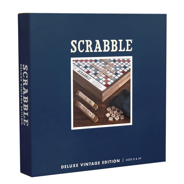 Travel Scrabble Scrabble Deluxe Edition - Rotating Wooden Game Board ...
