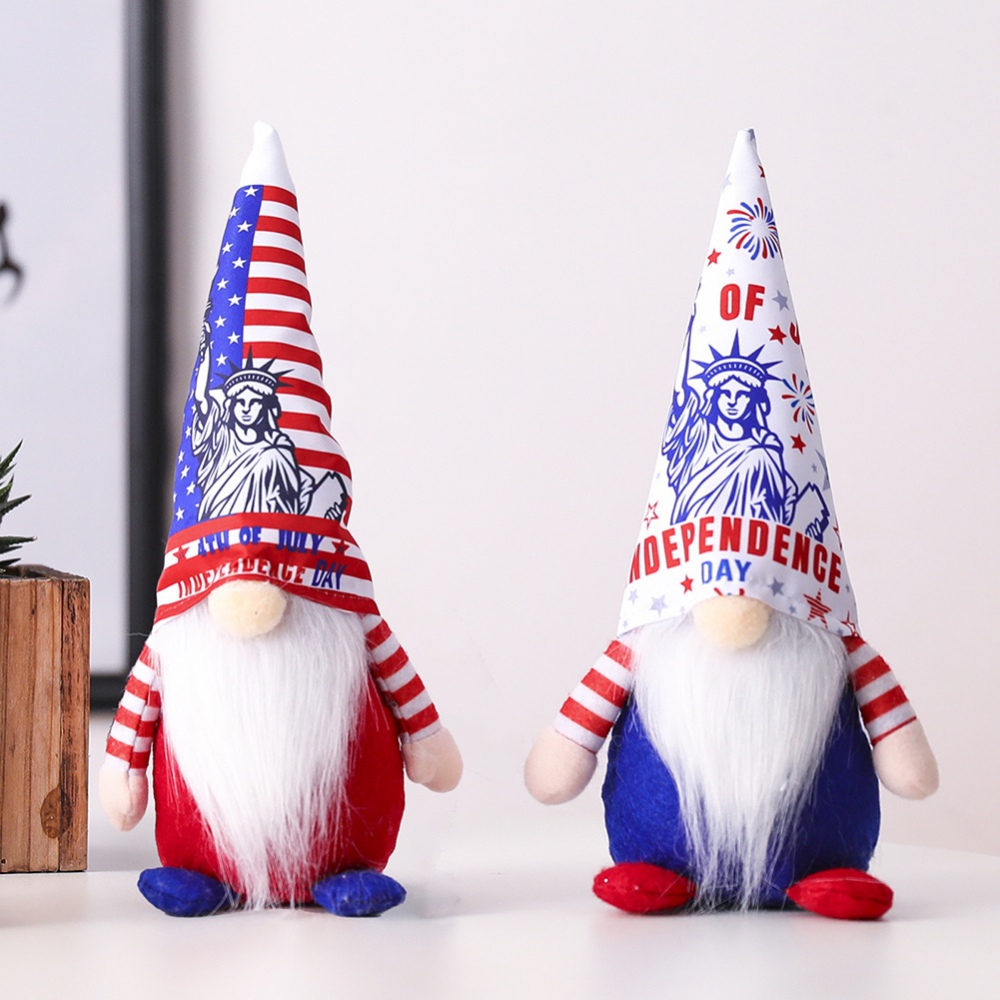 Memorial Day 4th of July Decoration, 2PCS Patriotic Gnome Decor for ...