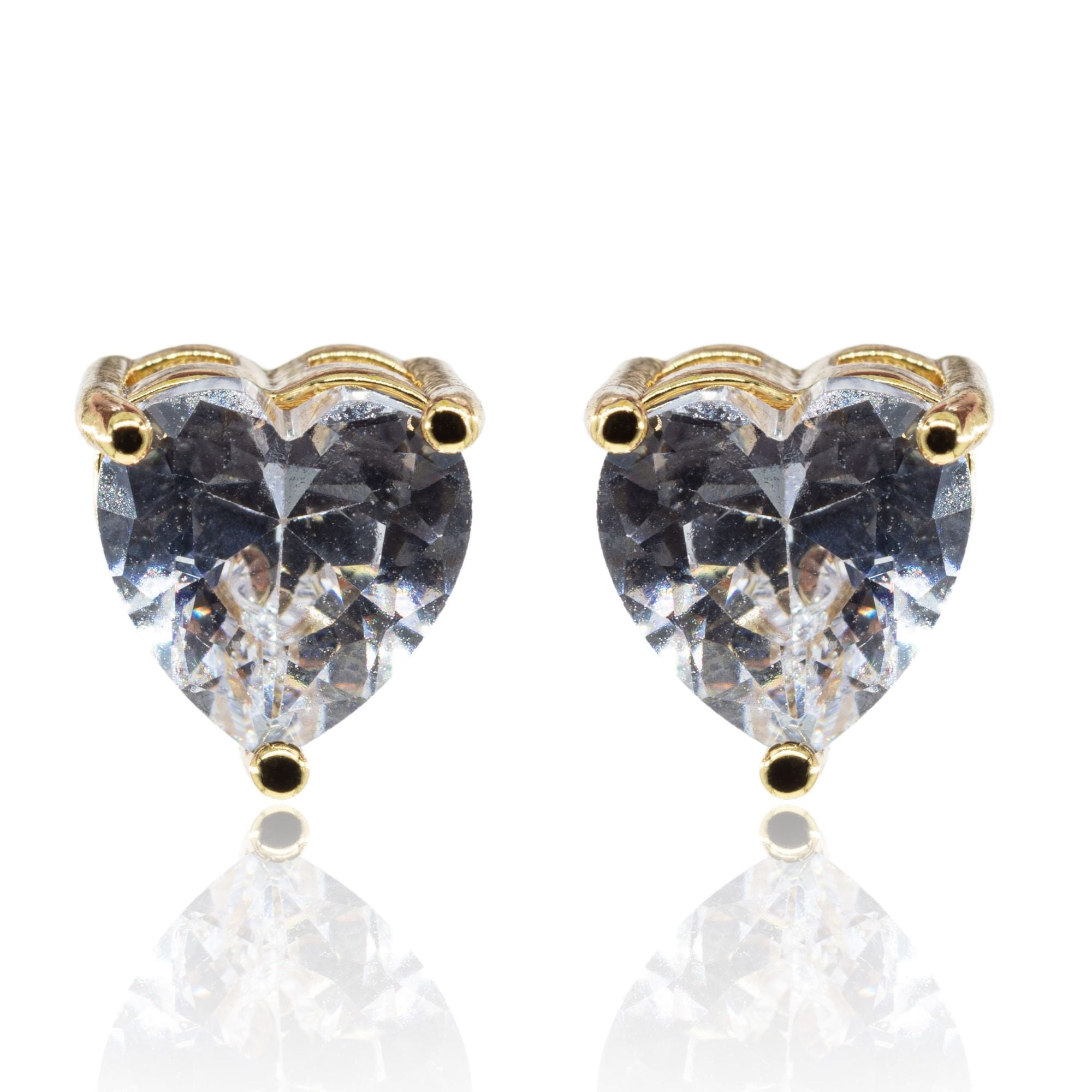 Arete tipo broquel CYRA corazón de cristal | Bodega Aurrera en línea