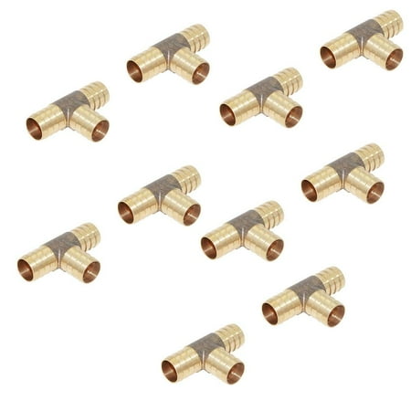 PACK Of 10PCS 19mm Barb Brass Tee Adapter T Piece 3 Ways Hose Fuel Hose ...