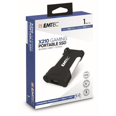 Emtec Portable SSD 1TB, X210 GAMING. Up to 1100MB/s read speed ...