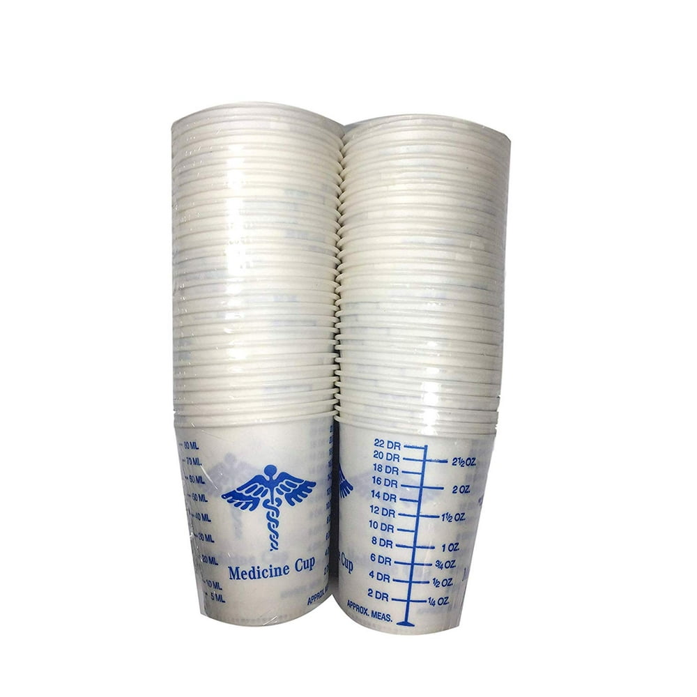 50 Graduated Medicine Solo Paper Cups 3 oz for Epoxy Resin, Polyester ...