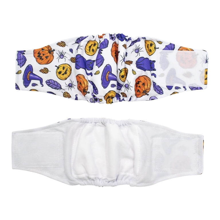 Male Dog Belly Bands with Washable Reusable Fabric, Small, Halloween ...