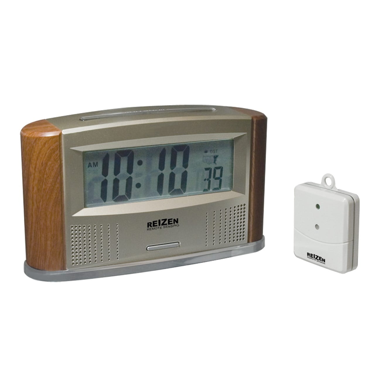Reizen Atomic Talking Clock with Indoor-Outdoor Thermometer - Walmart.com