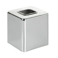 mDesign Metal Square Modern Tissue Box Cover Holder for Bathroom ...
