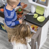 Step2 Great Gourmet Tan and White Plastic Kid Kitchen Playset includes ...