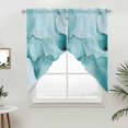Abstract Marble Texture Swag Valances for Windows 36 inches Long, Blue ...
