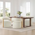 Spruce & Spring Upholstered Dining Chair with Wooden Armrests and ...