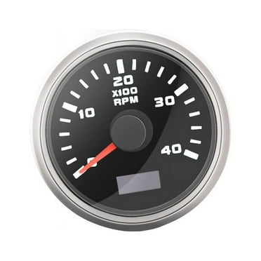 Geloo 85mm Marine Tachometer Boat RPM Tachometer Gauge with LCD Digital ...